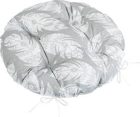 Bellatex Sedák Adéla prošívaný kulatý průměr 40 cm Pírko Šedá,Bílá