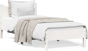 vidaXL Rám postele 100 x 200 cm masivní borovice [844733] Barva: Bílá