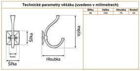 In-Design Nábytkový věšák Mady měď patina