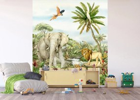 Dětská vliesová fototapeta na zed' Zvířata Divočiny | 225 x 270 cm | DFTD3P5161