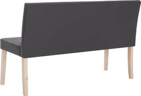 Lavice 139,5 cm šedá umělá kůže 281332
