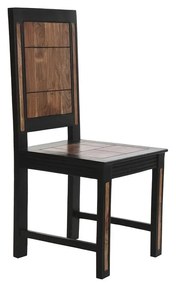 DKD Home Decor Tmavě hnědá akátová jídelní židle (42 x 47 x 102 cm)