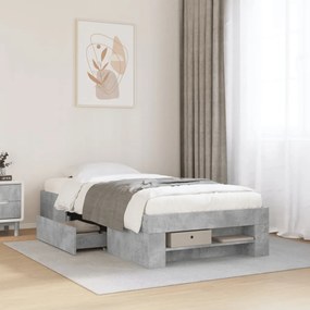 Rám postele betonově šedý 75 x 190 cm kompozitní dřevo 3295530