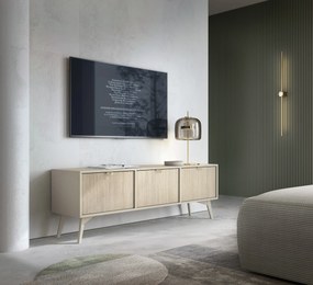 PSK Televizní skříňka NATURAL, Písková/Scandi 158 cm