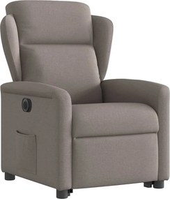 Elektrické zvedací polohovací křeslo taupe textil 3303161