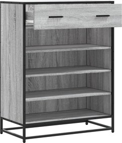 Botník šedý sonoma 75 x 38 x 97,5 cm kompozitní dřevo a kov 3300878