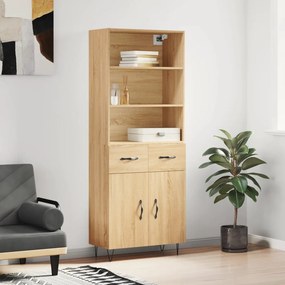 Skříň highboard dub sonoma 69,5 x 34 x 180 cm kompozitní dřevo 3200548
