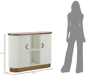 Designová komoda Tahigwa 121 cm bílá