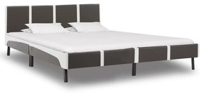 Rám postele šedo-bílý umělá kůže 180 x 200 cm,  280296 HangarStore.cz