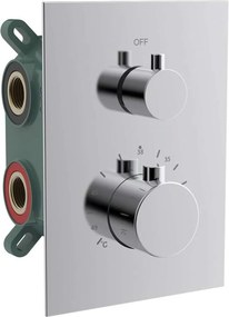Sapho Kimura - Termostatická baterie pod omítku, box, pro 2 spotřebiče, chrom KU682