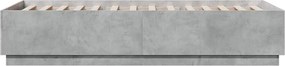 Rám postele betonově šedý 100 x 200 cm kompozitní dřevo 3209719