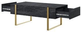 Konferenční stolek Verica - charcoal / zlaté nožky
