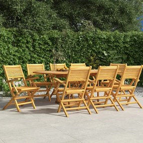 vidaXL Skládací zahradní židle 8 ks 55x62x90 cm masivní teakové dřevo