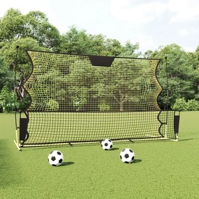 Fotbalový rebounder černý a žlutý 183 x 85 x 120 cm polyester - Default Title