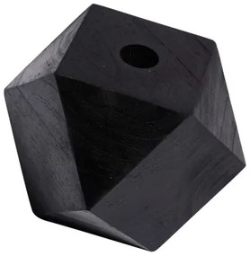 Teakový svícen Diamond Black 10 cm Muubs