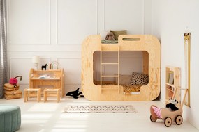 Dětská patrová postel Mila domeček 190 x 80 cm