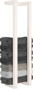 vidaXL Věšák na ručníky 23 x 18 x 90 cm masivní borové dřevo [833270] Barva: Bílá