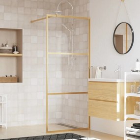vidaXL Zástěna do průchozí sprchy čiré ESG sklo 80 x 195 cm [154935] Barva: zlatá