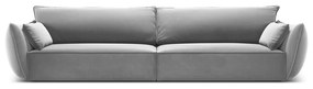 Světle šedá sametová pohovka 248 cm Vanda – Mazzini Sofas