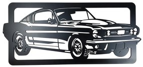 Živá Zeď Dřevěná nástěnná dekorace Ford Mustang černý