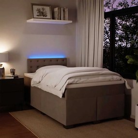 Box spring postel s matrací světle šedá 120x190 cm samet 3288570