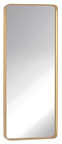 Hübsch Nástěnné zrcadlo s mosazným rámem, hranaté - 990941