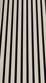 3D Dřevěné lamely na zeď na filci 255x46cm - Jasan ARKTICKÝ