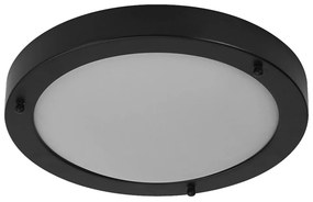 Černé koupelnové LED stropní svítidlo E27 CLASSIC ROUND