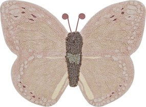 Lorena Canals, Kusový koberec Baby Butterfly, 90x120, růžová, dětský pokoj