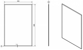 Sapho ACCORD zrcadlo s fazetou 400x600mm, bez úchytu MF422