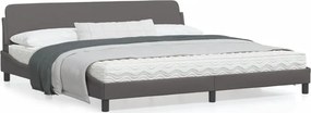 vidaXL Rám postele s čelem 200x200 cm umělá kůže [373258] Barva: Bílá a černá