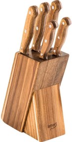 Sada nožů lamart lt2080 set 5 nožů v bloku wood