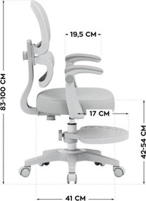Dětská otočná židle Mark Adler Junior 4.4 Grey