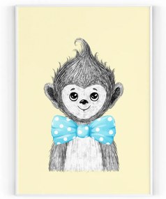 Plakát / Obraz Opička Pololesklý saténový papír 210 g/m² A4 - 21 x 29,7 cm