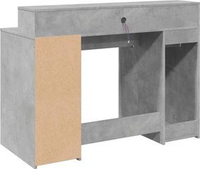 vidaXL Psací stůl s LED světly 120 x 55 x 91 cm kompozitní dřevo [3309418] Barva: dub sonoma