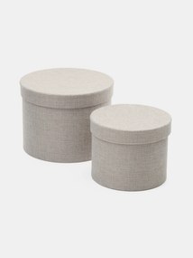 Sinsay - Sada kulatých úložných krabic 2 pack - béžová