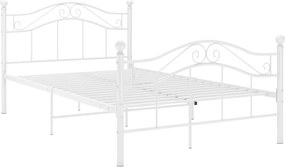 Rám postele bílý kov 120 x 200 cm 324995