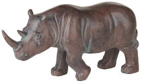 Dekorativní figurka nosorožec hnědá GORKHA Beliani