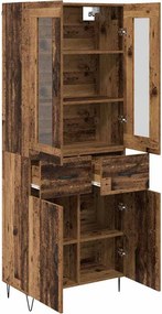 Vysoký bufet Staré dřevo 69,5 x 34 x 90 cm Kompozitní dřevo 3402693