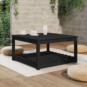 Zahradní stůl černý 82,5 x 82,5 x 45 cm masivní borové dřevo - Default Title