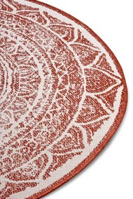 NORTHRUGS - Hanse Home koberce Kusový koberec Twin Supreme 105497 Cayenne kruh – na ven i na doma - 140x140 (průměr) kruh cm
