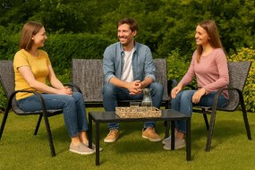 TRENDIE Sestava zahradního nábytku - pohovka, 2 židle a stolek