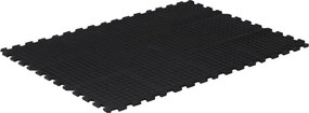 Gumová podlahová dlaždice černá 12 mm 90 x 120 cm 155672