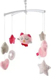 TEDDIES Kolotoč se sovičkou nad postýlku růžový / Kolotoč nad postýlku