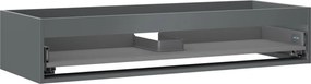 Mexen Box-A, závěsná skříňka 120 cm, 1 zásuvka, grafitová matná, 91AX0-1200-235-1-66