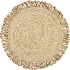 Diamond Carpets India, Ručně vázaný kusový koberec Jula J 34 Natural kruh, 240x240 (průměr) kruh, béžová, chodba / předsíň