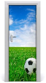 Fototapeta samolepící dveře fotbal na louce 75x205 cm