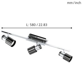 Eglo 30834 - LED bodové svítidlo DAVIDA 1 3xGU10/5W/230V