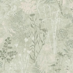 Zelená vliesová tapeta na zeď květiny listy 120716 | Lepidlo zdrama