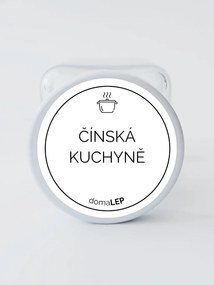 Samolepka na kořenky ČÍNSKÁ KUCHYNĚ bílá 5 cm základní písmo